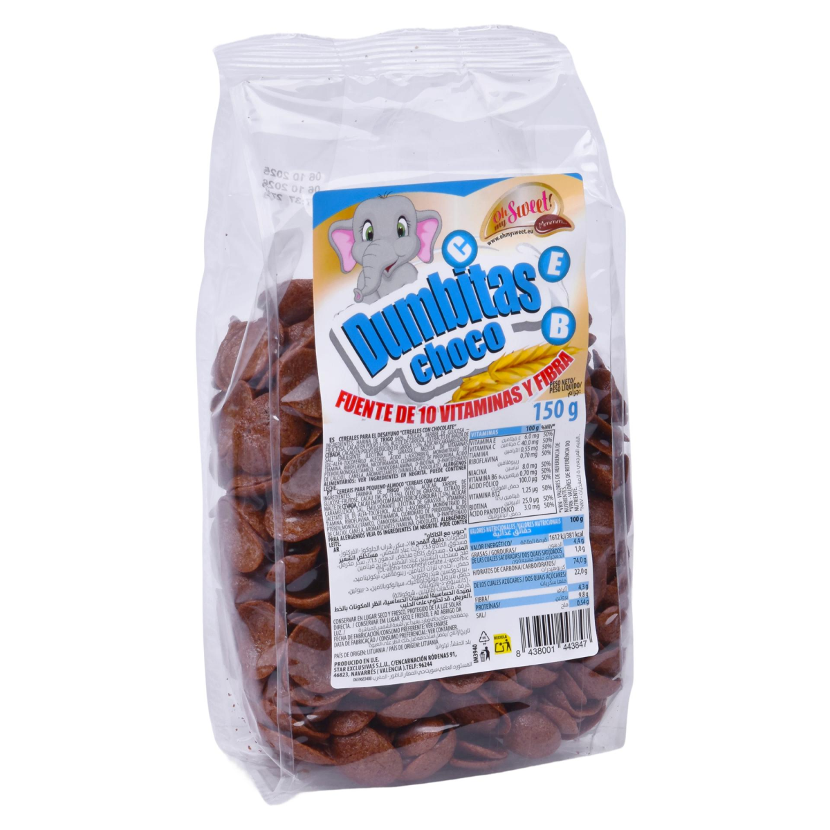 CEREAIS MY SWEET DUMBI CHOCO 150GR - 8438001443847 - Paula Andrade